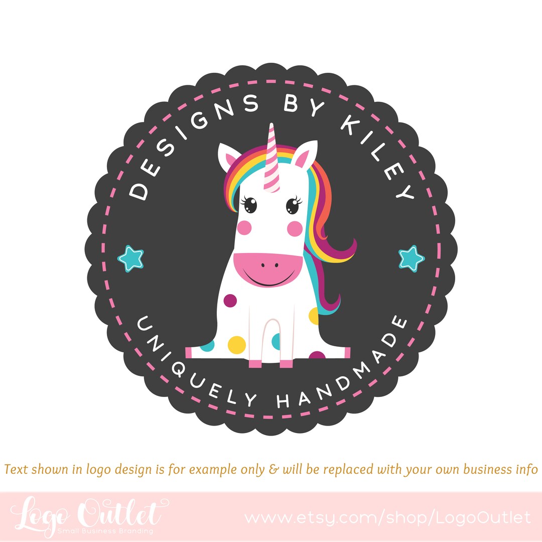 Unicorn Premade Logo Design & Blog Header Web Print - Etsy