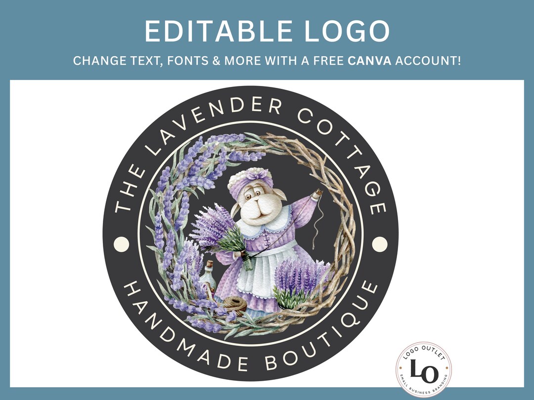 Lavender Sheep Logo Template: DIY Boutique Logo (canva Editable) - Etsy ...