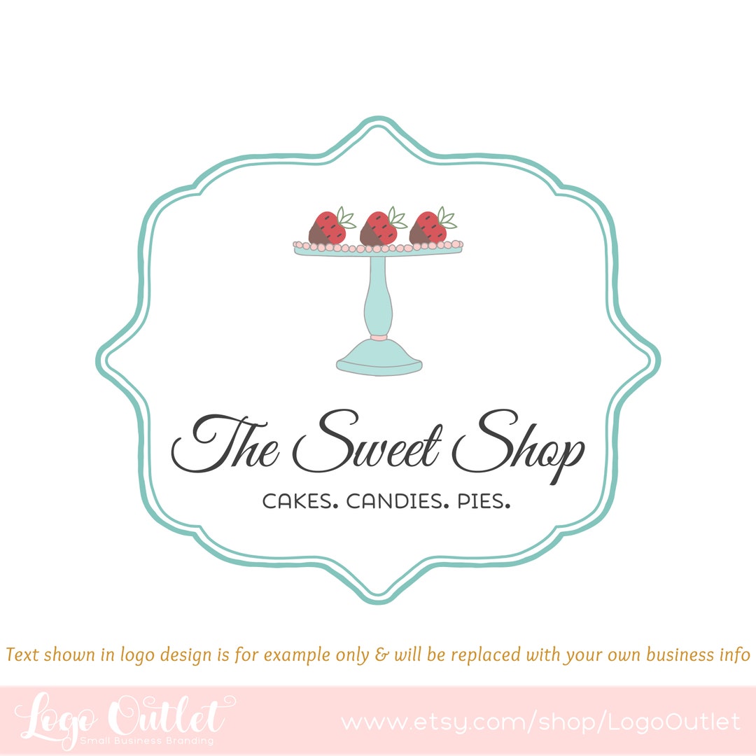 Chocolate Strawberries Premade Logo Design Includes files for Web ...