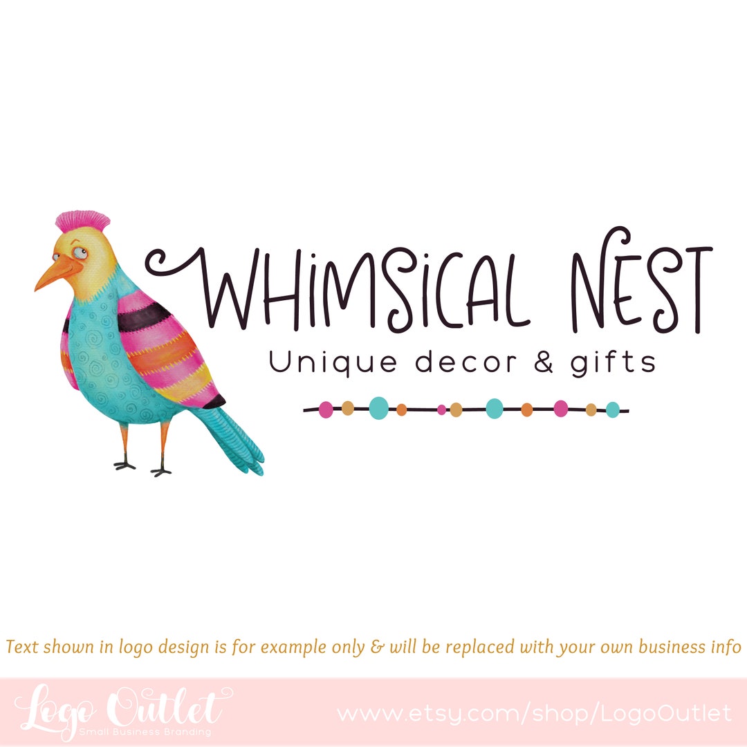 Sassy Bird Premade Logo Design & Blog Header Web Print Watermark Files ...