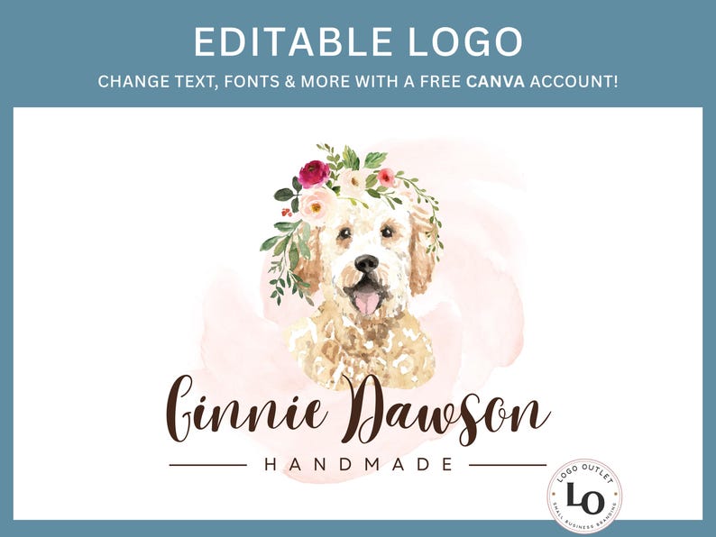 Editable Dog Logo Template: DIY Canva Design (digital Download) - Etsy