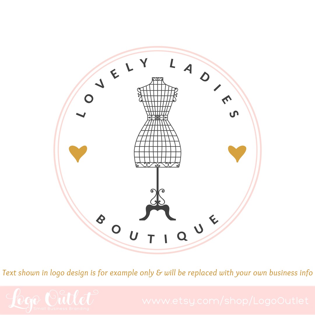 Dress Form Logo Design Includes Files for Web and Print - Etsy