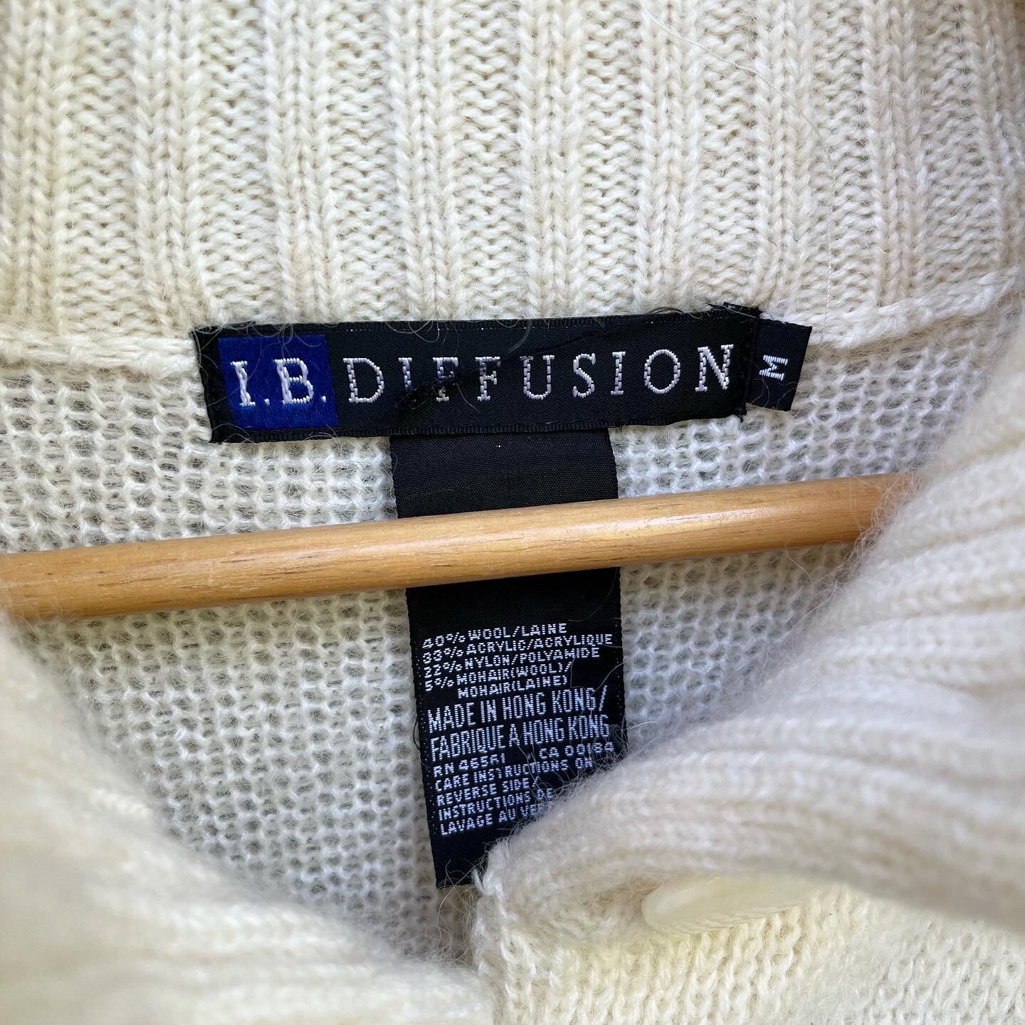 IB Diffusion Vintage Wool Sweater Coat Mohair Blend Cream - Etsy