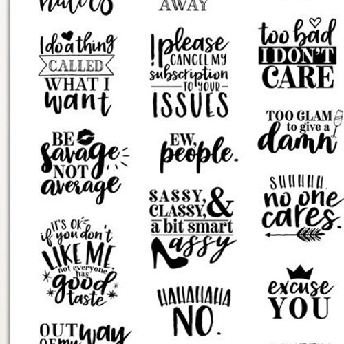 Sassy Quotes Planner Stickers Quote Stickers Sassy | Etsy