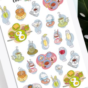 Le'ts Brunch Planner Stickers Brunch Stickers Food - Etsy