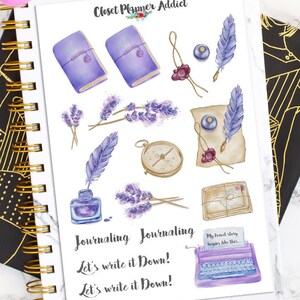 Lavender Travel Journaling Planner Stickers Travel Journal - Etsy