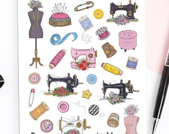 Sewing Machine Decal | Etsy