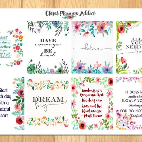 Motivational & Inspirational Quotes Planner Stickers MS-006 - Etsy ...
