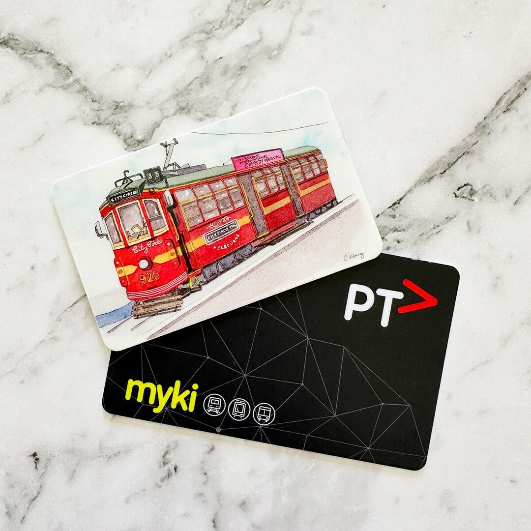 Travel Card Vinyl Stickers Red Melbourne Tram Vinyl Stickers Water ...