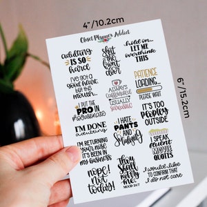 Sassy Quotes Part 3 Planner Stickers | Quote Stickers | Sassy Stickers ...