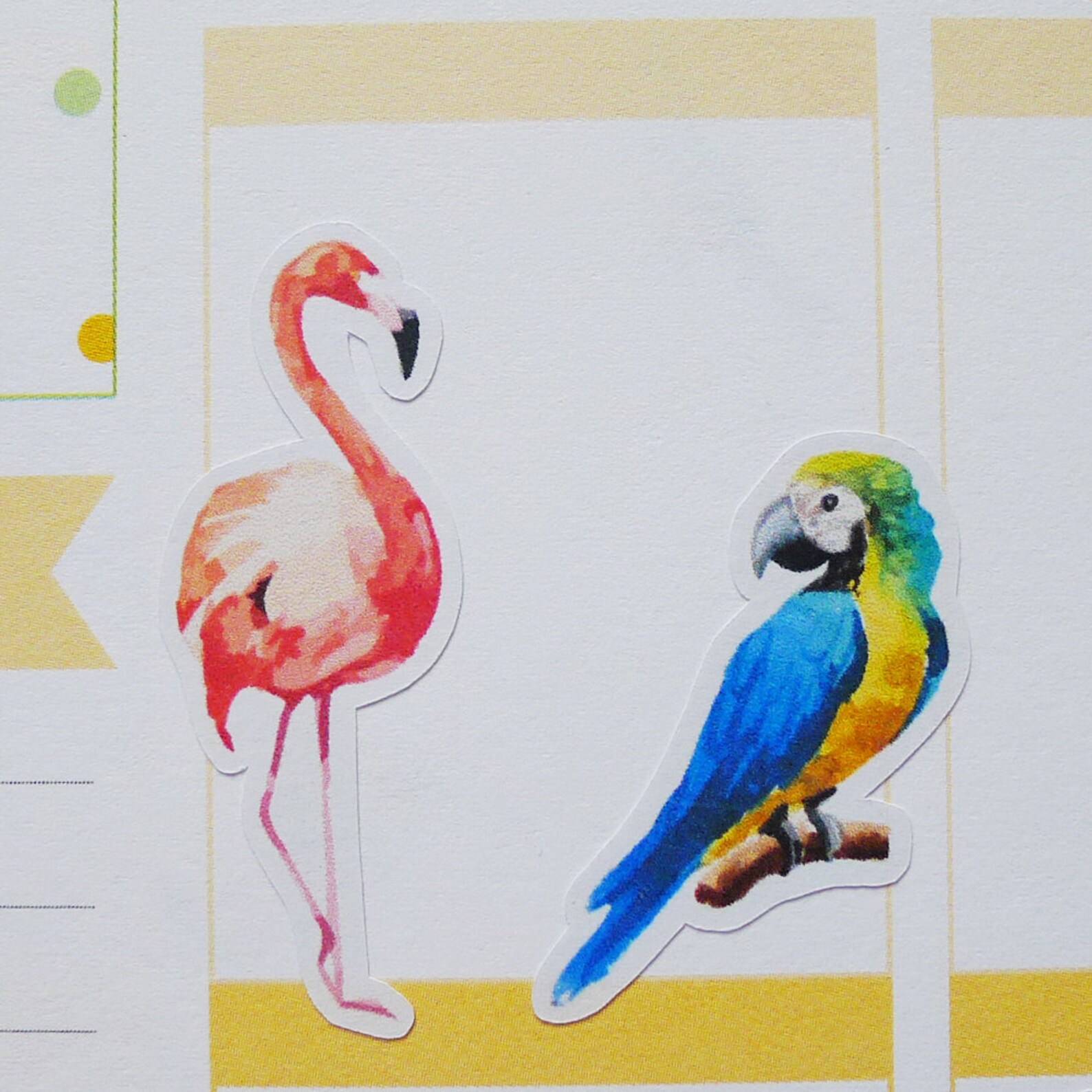 Watercolour Tropical Flamingos Planner Stickers S-187 - Etsy