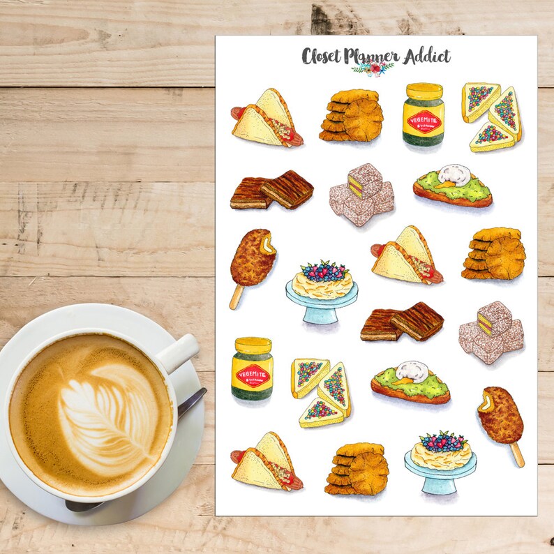 Aussie Food Icons Planner Stickers Australian Food Stickers - Etsy ...