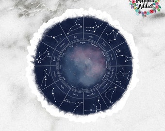 Jupiter Vinyl Sticker Blue Pink Stripe Planet Watercolor Pastel ...