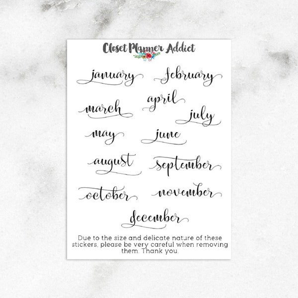 Months of the Year Fonts - Etsy