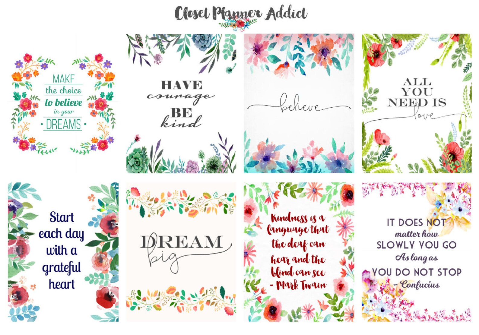 Motivational & Inspirational Quotes Planner Stickers MS-002 | Etsy