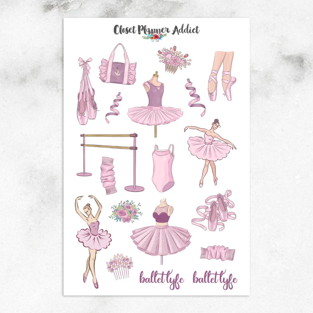 Ballet Planner Stickers | Ballet Stickers | Ballerina Stickers | Pink ...