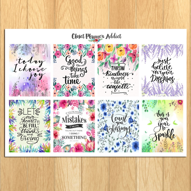 Motivational Quotes Planner Stickers Inspirational Quotes - Etsy Australia