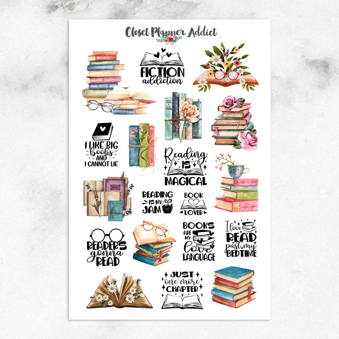Book Lovers and Reading Quotes Planner Stickers | Book Stickers ...