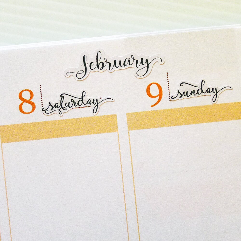 Months of the Year Planner Stickers Monthly Planner Stickers - Etsy