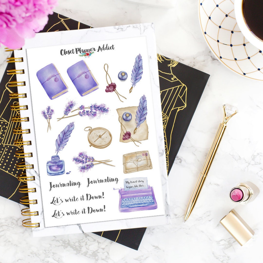 Lavender Travel Journaling Planner Stickers Travel Journal - Etsy