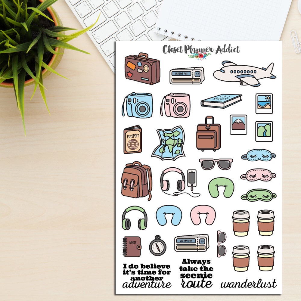 Tent Stickers Camping Planner Sticker Sampler Camping Stickers for ...