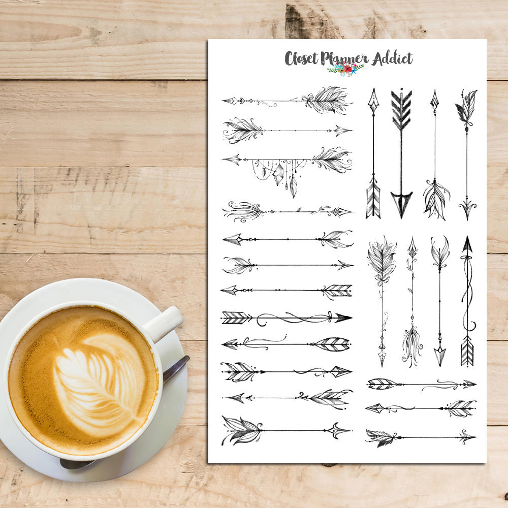 Boho Arrows Planner Stickers Decorative Arrows Arrows | Etsy