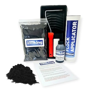 DIY Flocking Kit BLACK With Foam Roller and Tray Set - Etsy