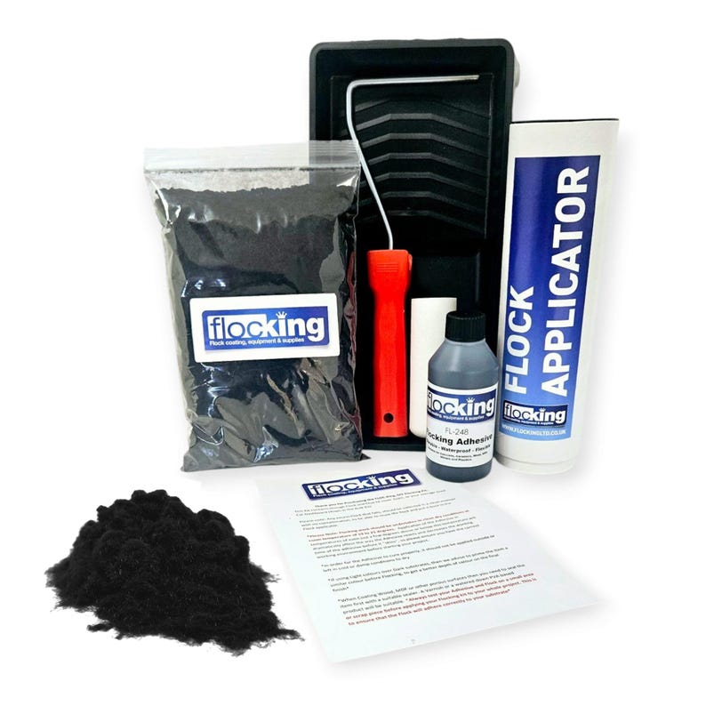 DIY Flocking Kit BLACK With Foam Roller and Tray Set - Etsy