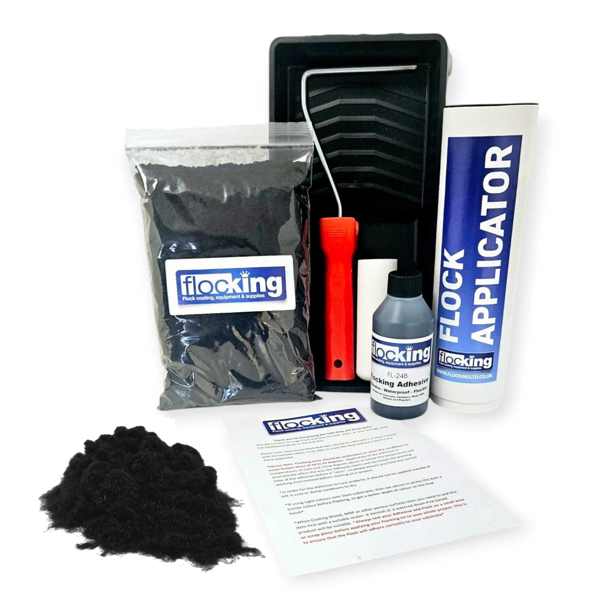 DIY Flocking Kit BLACK With Foam Roller and Tray Set - Etsy