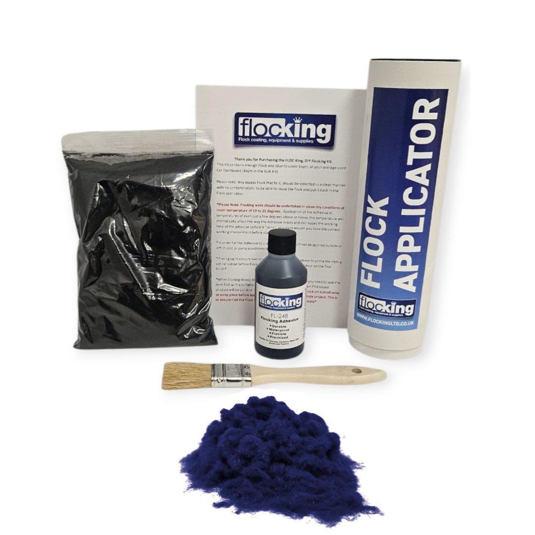 Navy Blue - Small DIY FLOCKING KIT - Flocking Fibers - Etsy