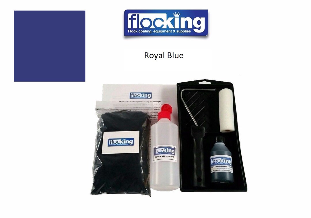 DIY Flocking Kit ROYAL BLUE With Foam Roller and Tray Set - Etsy
