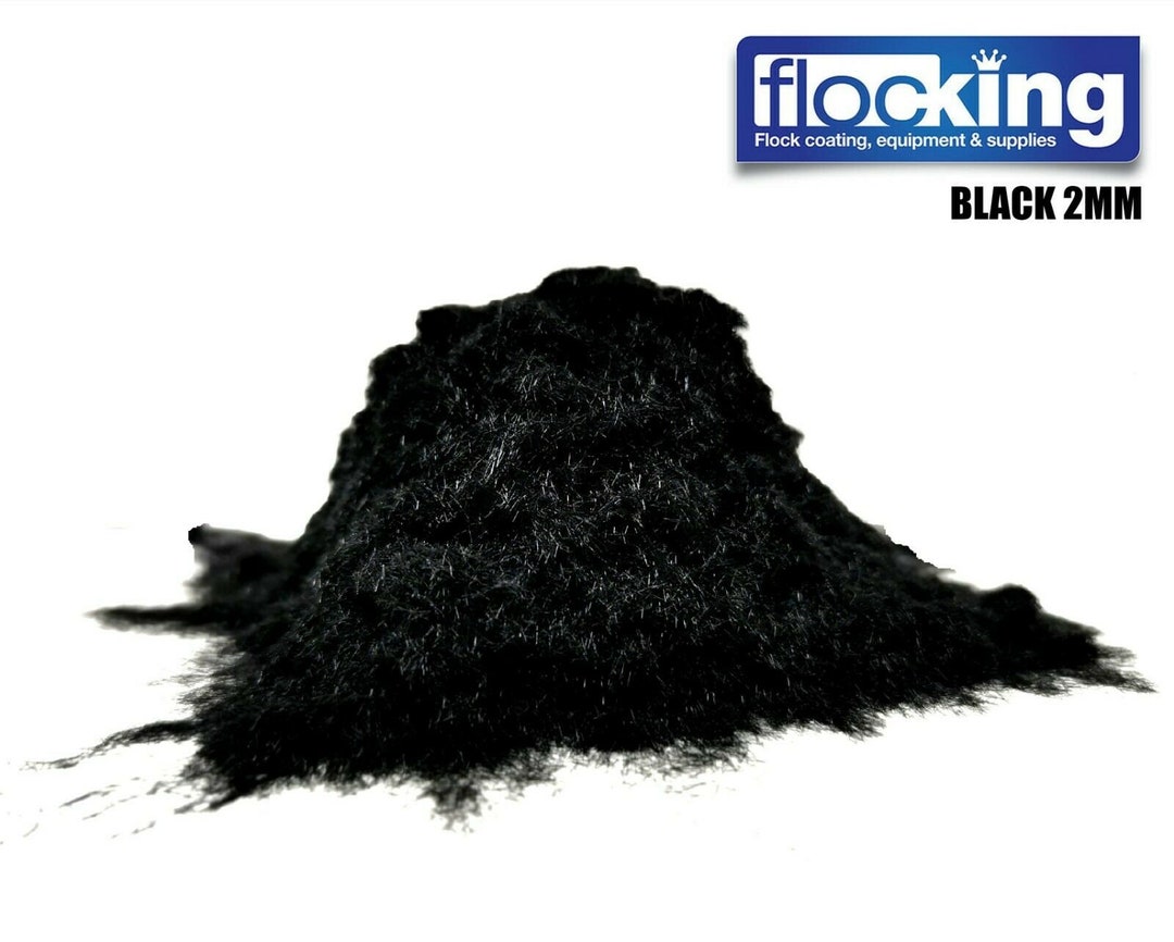 Black 2mm FLOCK FIBRES - Flocking Fibers - Etsy