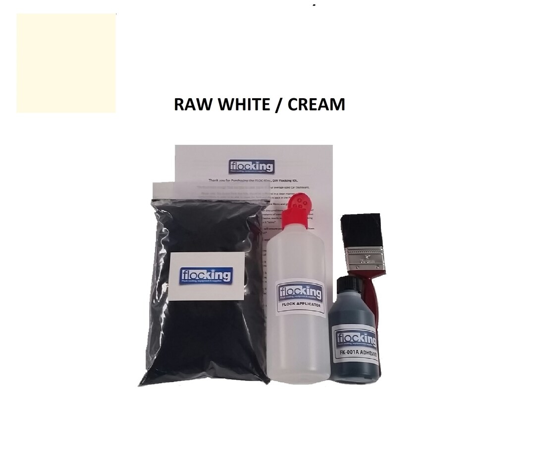 Raw White / Cream - Small DIY FLOCKING KIT - Flocking Fibers - Etsy