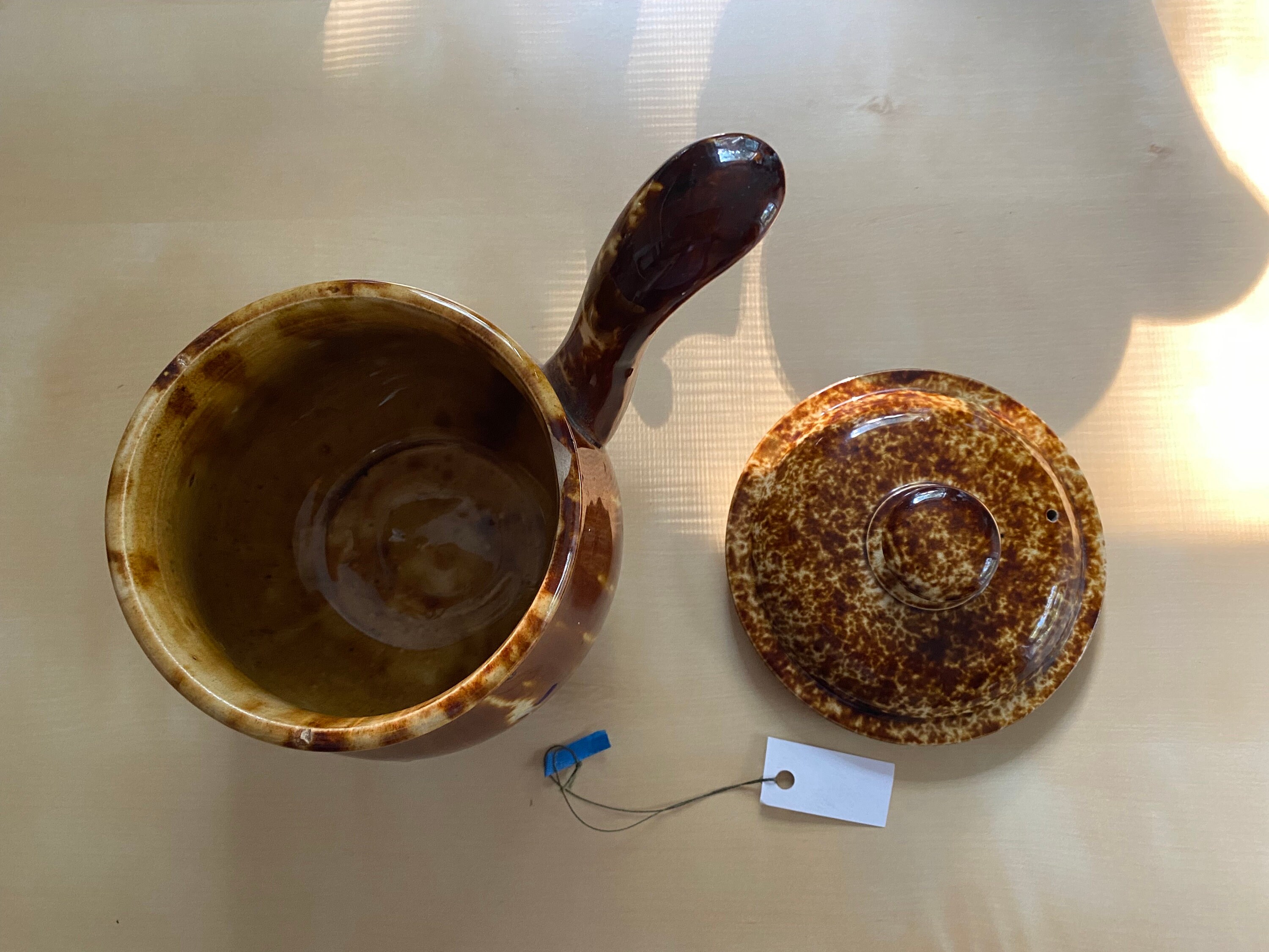 ANTIQUE BENNINGTON BEAN Pot Lidded Bean Pot, Rockingham Glaze by ...