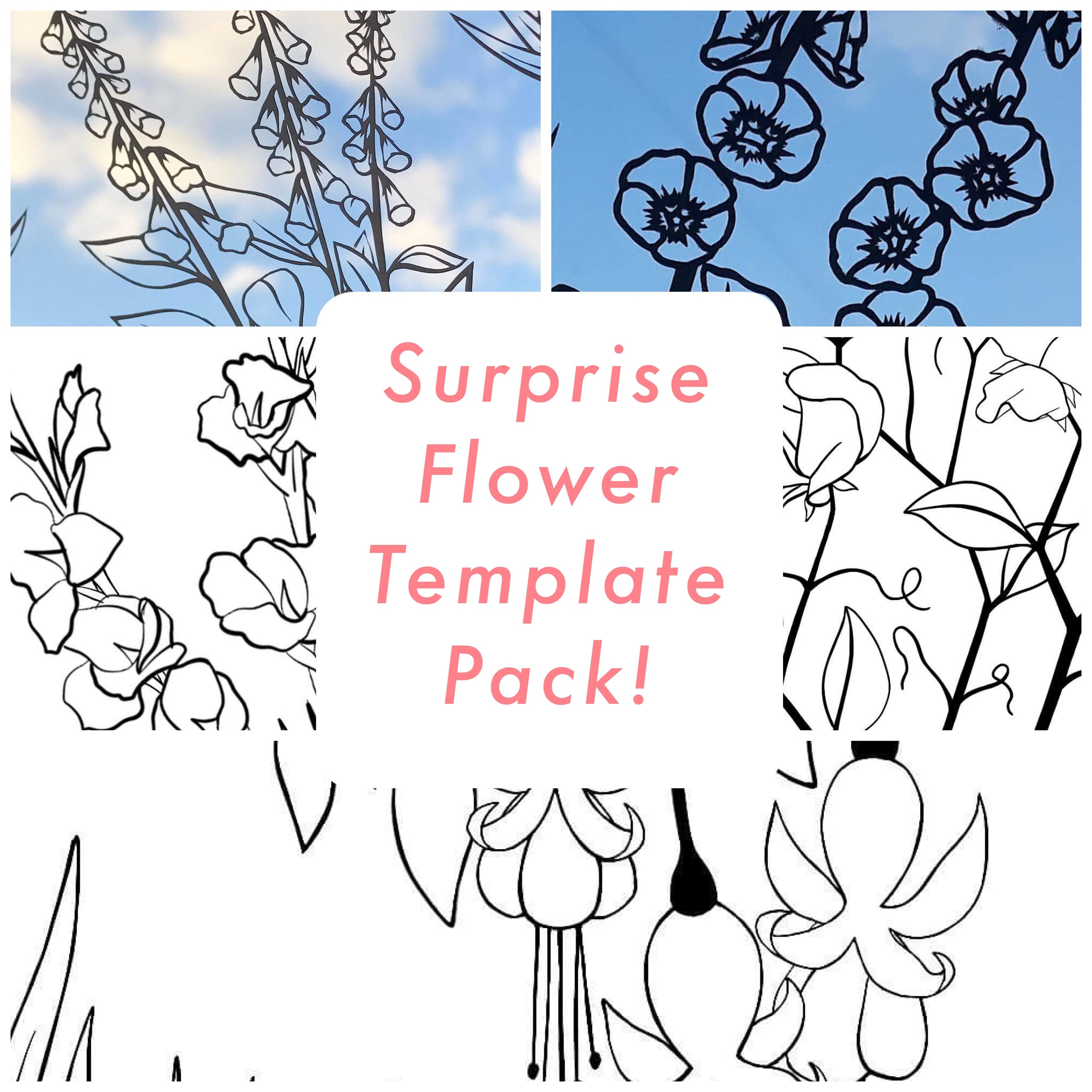 Full 3rd Flower Series Template Pack - 5 Flower Based Templates With 2 ...