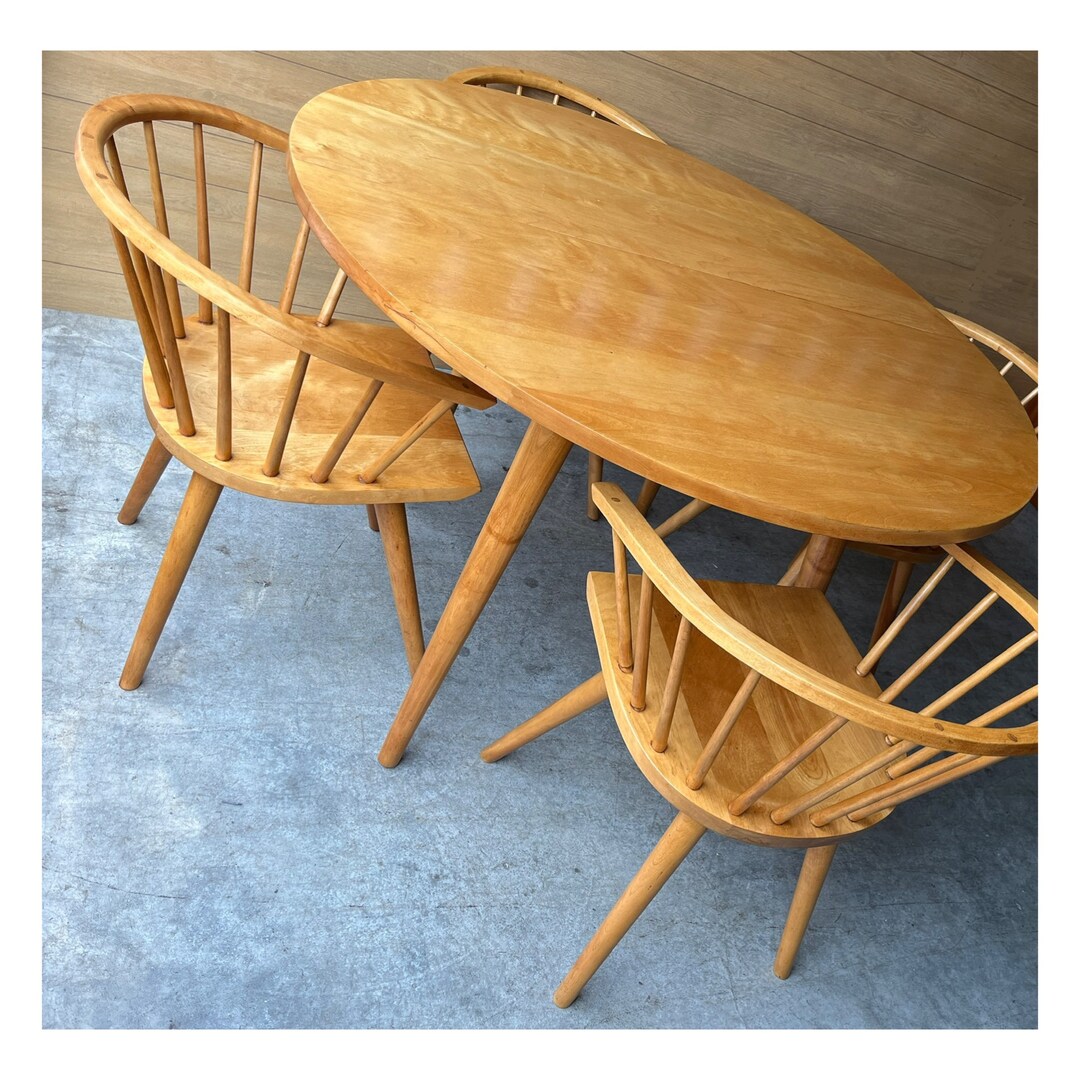 Refinished 1950s Russel Wright Table and 4 Chairs (SHIPPING NOT FREE ...