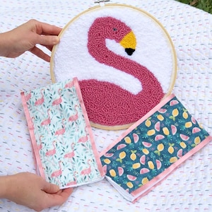 Flamingo Punch Needle Wall Hanging - Etsy