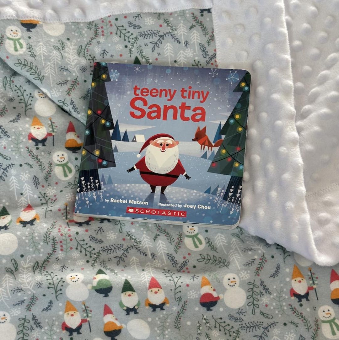 Holiday Storybook Blanket - Teeny Tiny Santa - Etsy