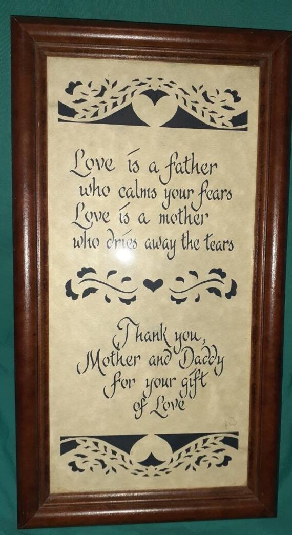 Framed Scherenschnitte Designs With Scissors Love is a - Etsy