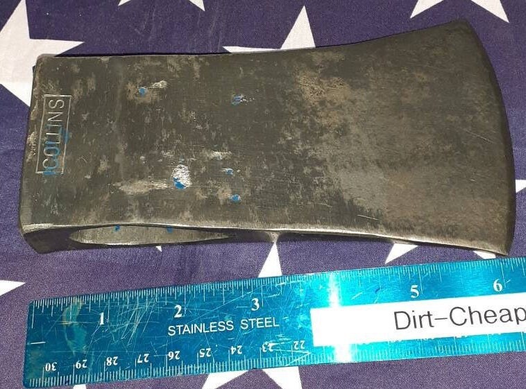 Collins Single Bit Axe Head Vintage! 1 Lbs 13 Oz Boys Splitting Axe ...