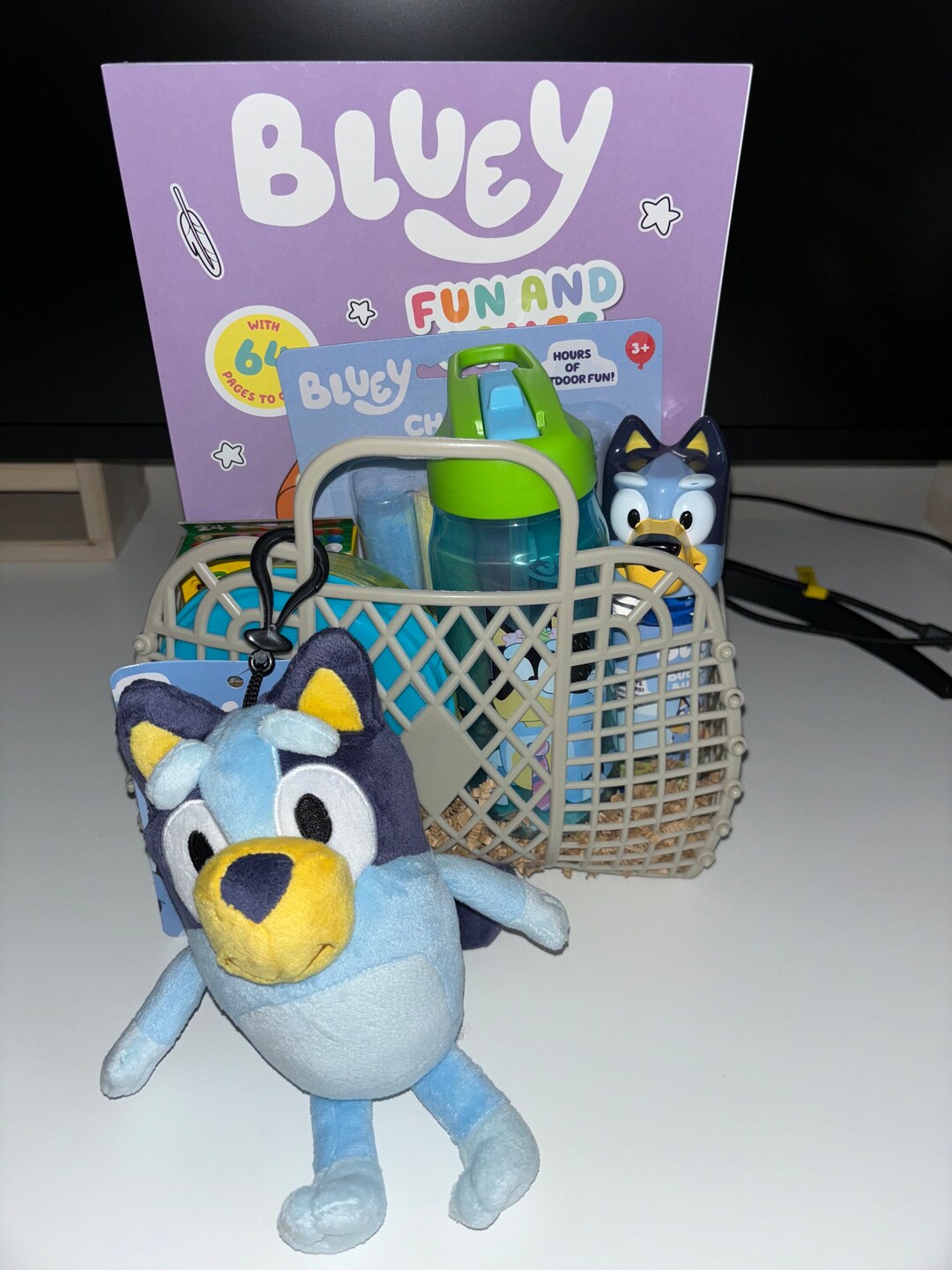 Bluey Summer Bluey Basket Beach Bag for Kids Retro Jelly Bag Summer ...