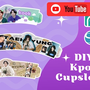 DIY Custom Kpop Cupsleeve TEMPLATES | Custom Design Template Korean Pop ...