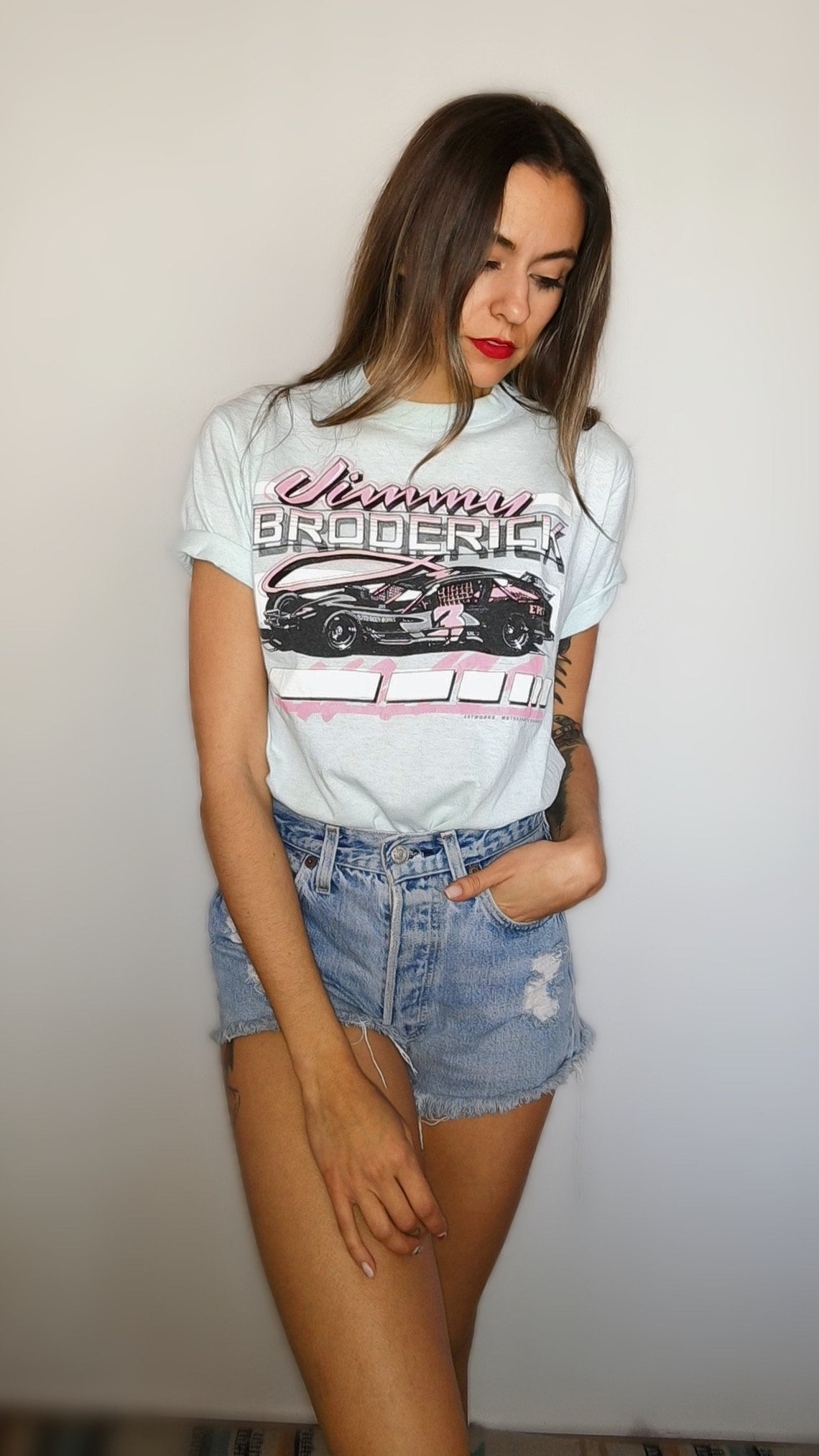 70s Vintage Jimmy Broderick Racing Tee - Etsy