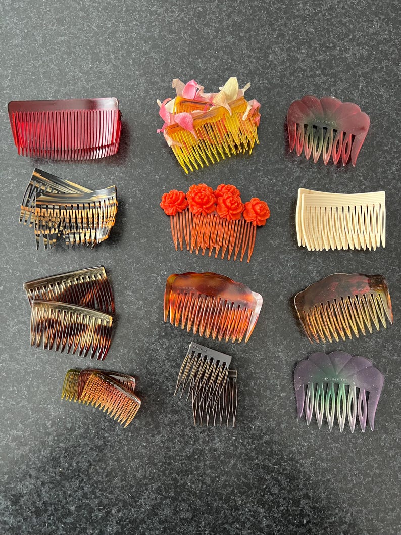Lot of Vintage Hair Combs Made in France 1940s/50s - Etsy