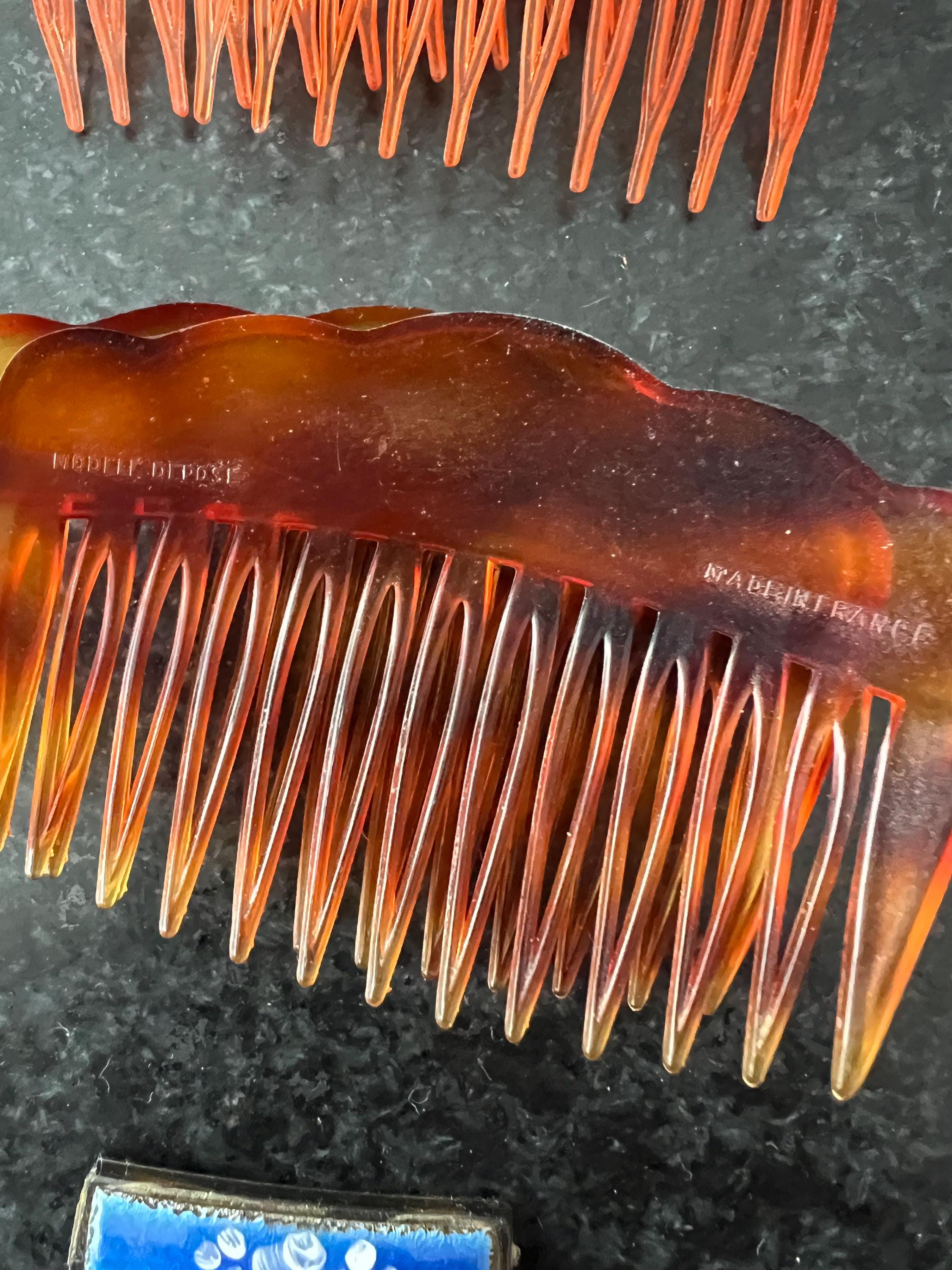 Lot of Vintage Hair Combs Made in France 1940s/50s - Etsy