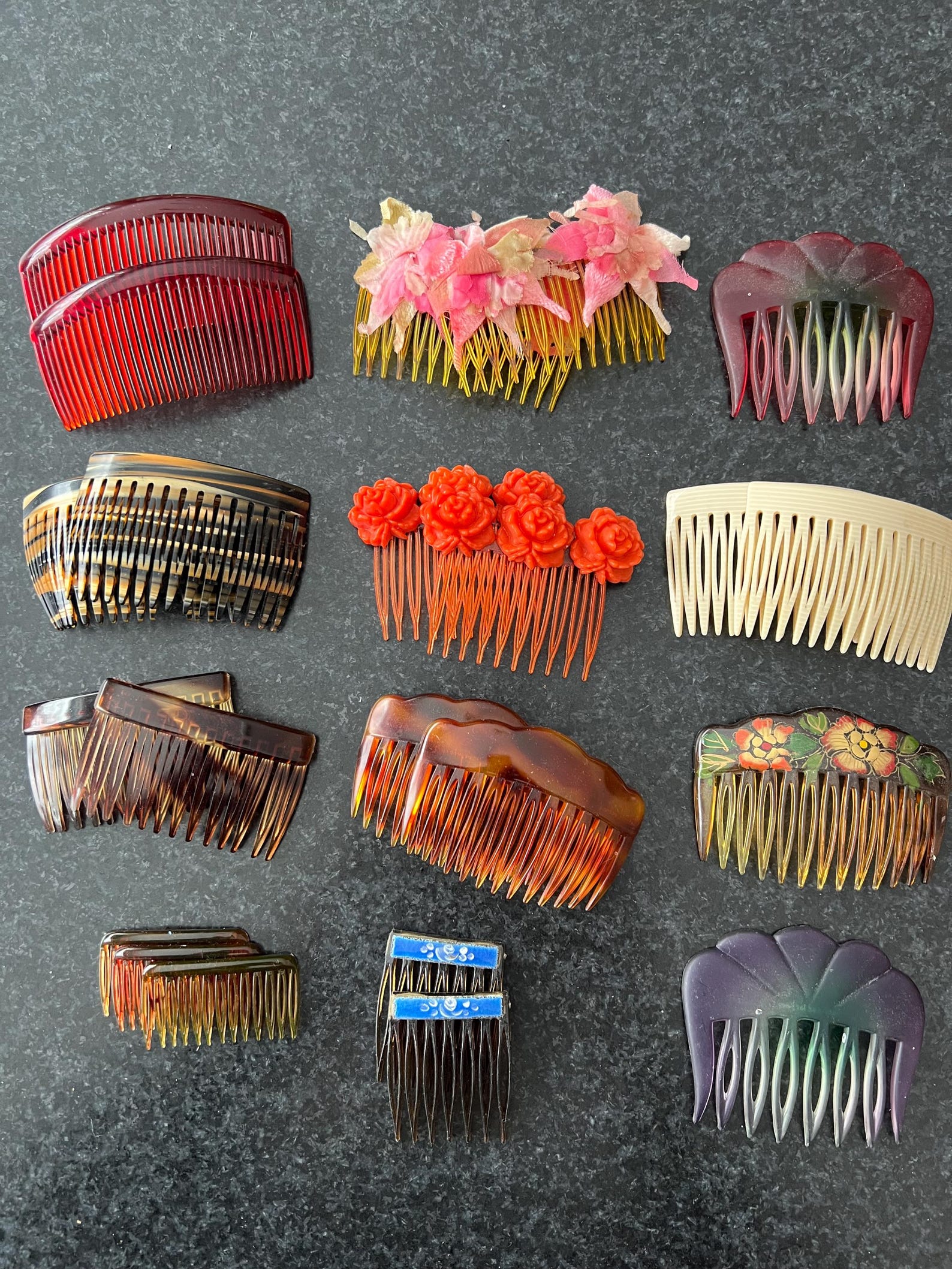 Lot of Vintage Hair Combs Made in France 1940s/50s - Etsy