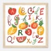 Fruit Alphabet Framed Print, Fruit Abcs for Kids Baby Nurser ...