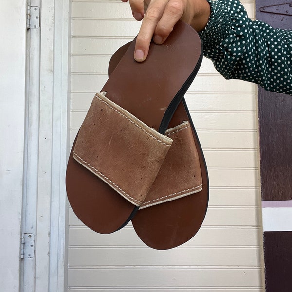 Leather Sliders - Etsy