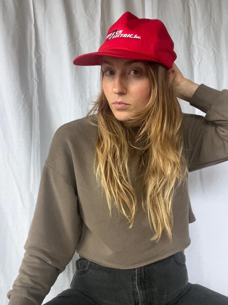 80s Aztec Electric Vintage Snapback Bright Red Trucker Hat Baseball Cap ...