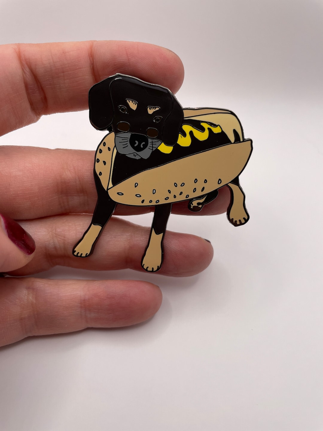 Hot Dog Hot Dachshund - Enamel Pin - Etsy
